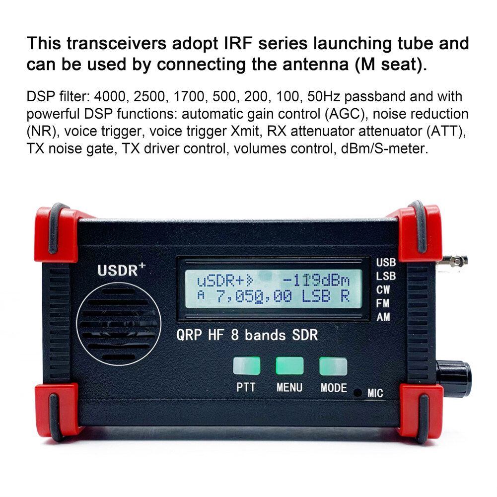 10W Max USDX + USDR HF QRP SSB/CW เครื่องรับส่งสัญญาณ5W DSP SDR Ham ...