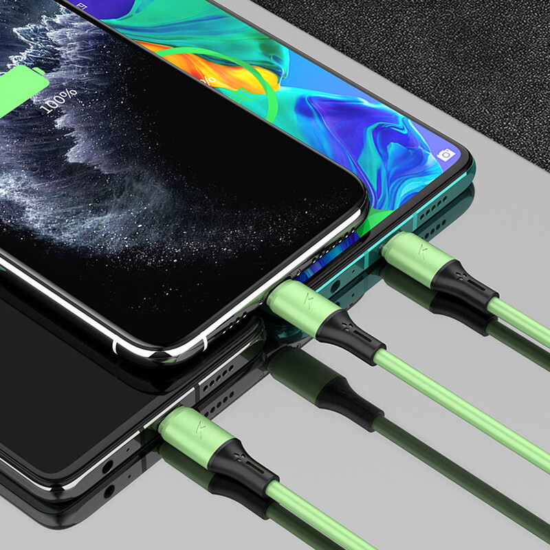 SAWU, Phù Hợp Dành Cho Apple Android Type-C, Silicone Lỏng Một Với Ba ...