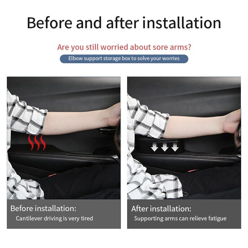 Universal Car Door Armrest Pu Leather Car Elbow Support ที่เท้าแขนปรับ ...