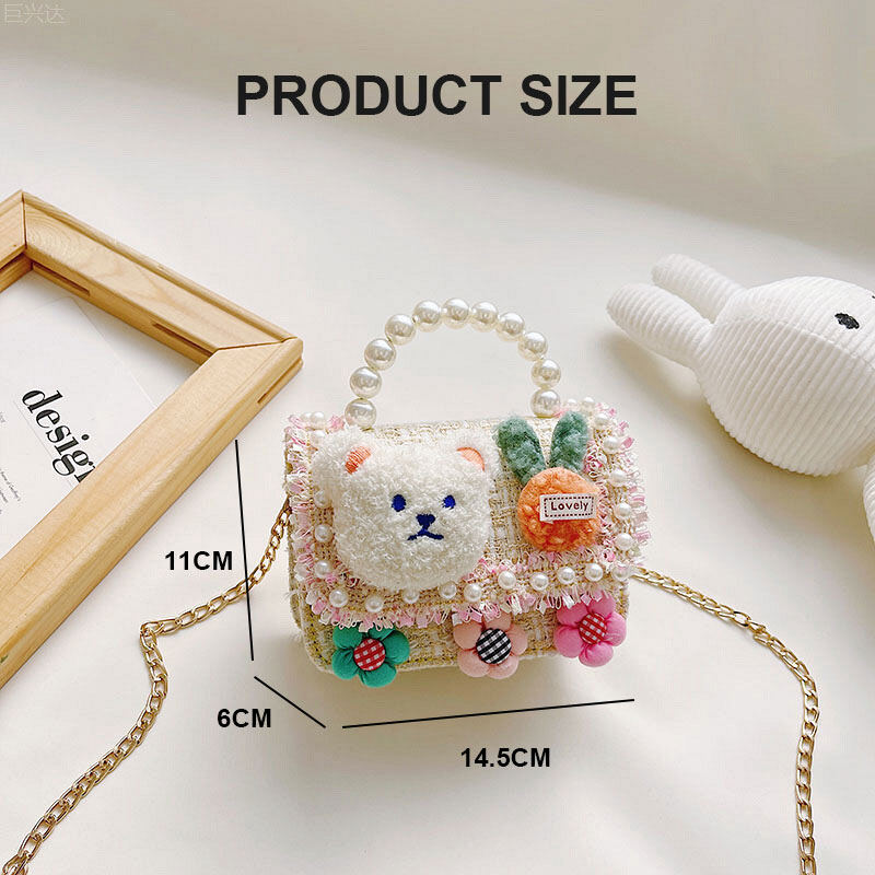 IP Children's Bags Princess Style Bags Women's Pearl Handbags Fashion ...