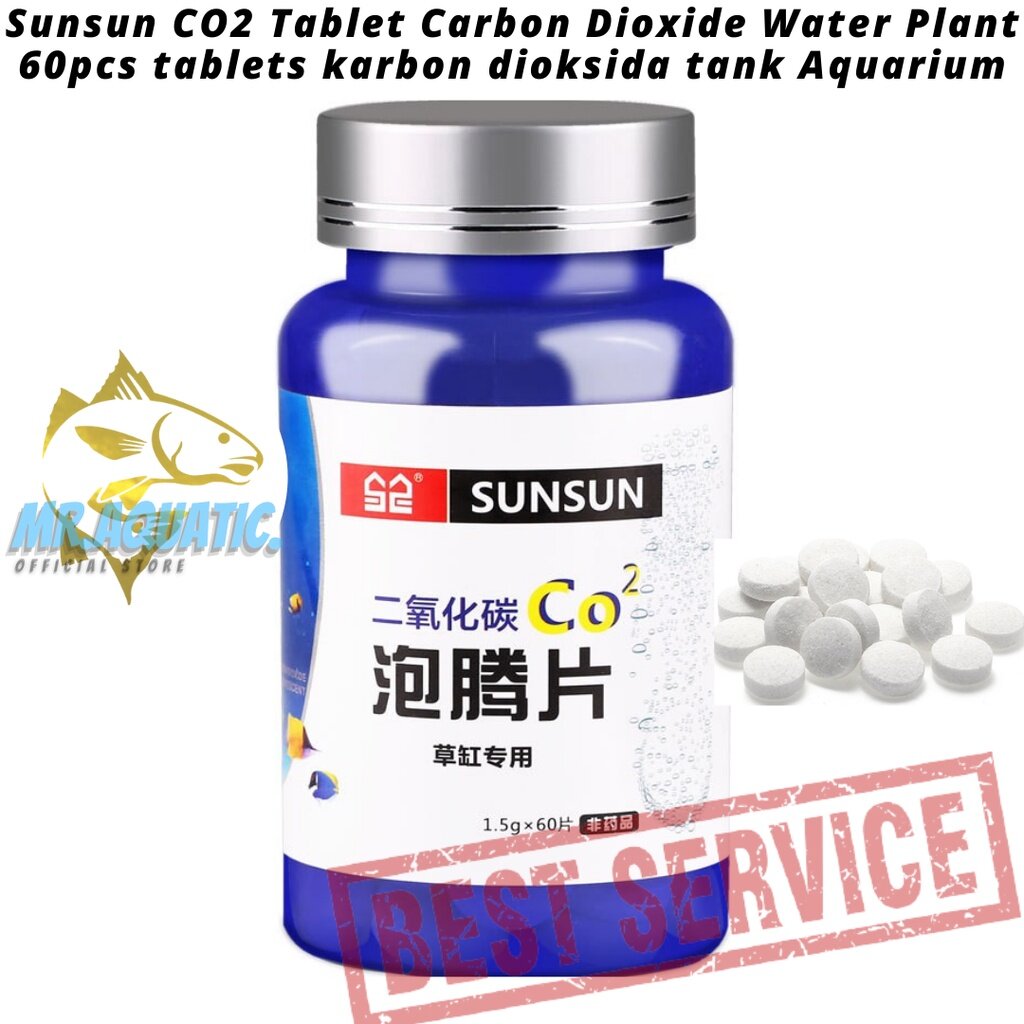 Sunsun CO2 Tablet Carbon Dioxide Water Plant 60pcs tablets karbon ...