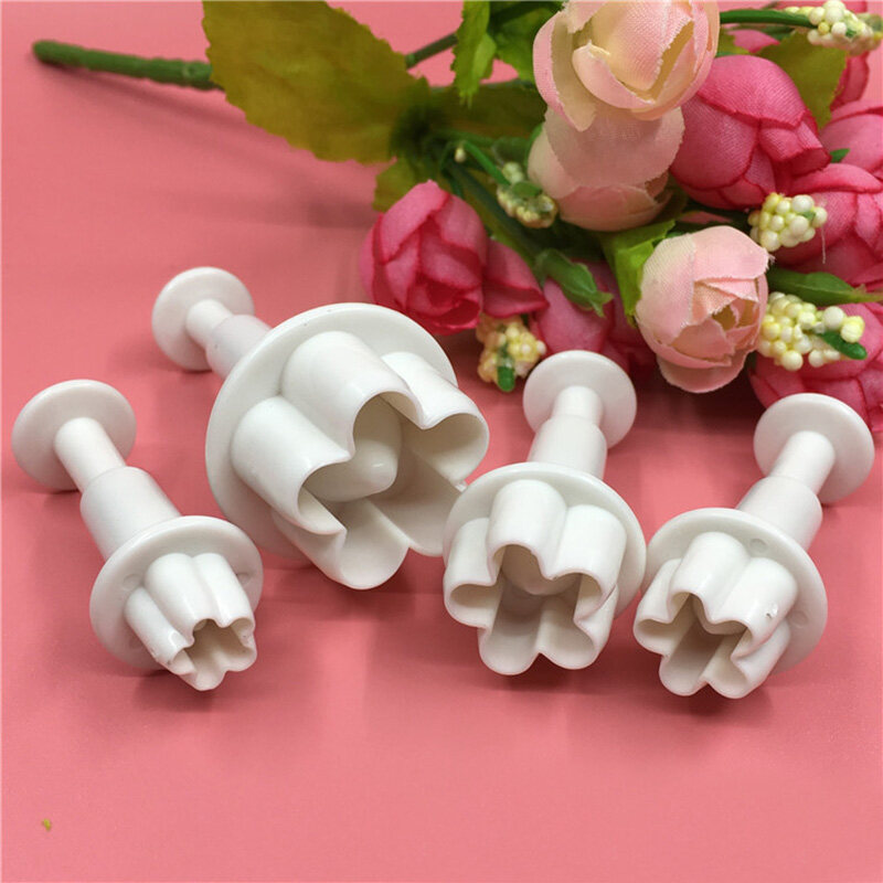 4PCs/set DIY Flower Cake Mold Pastry Tools For Baking Fondant Cake ...