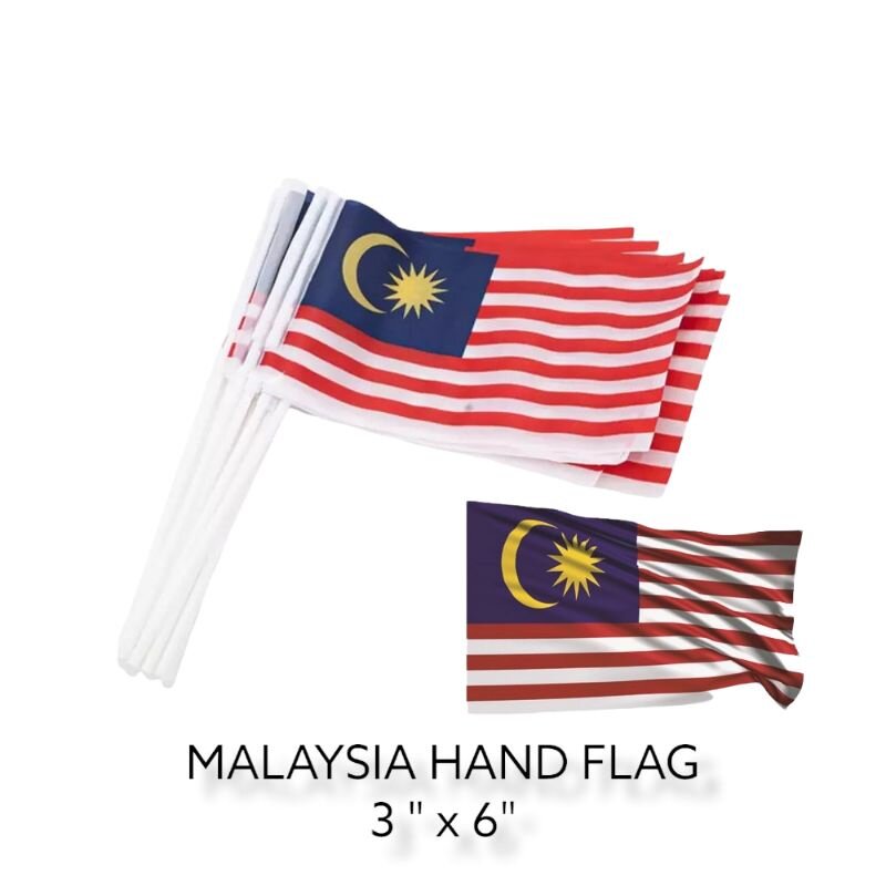[ST-GR MY] MERDEKA Malaysia Hand Flag / Bendera Tangan / Welcome Flag ...