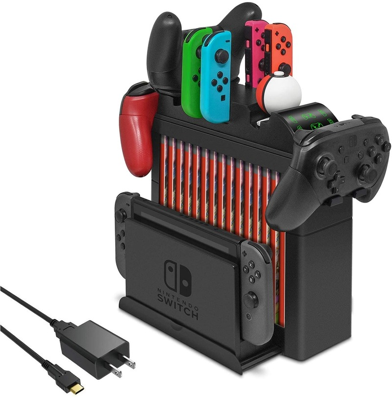 Charging Dock for Nintendo Switch Joy Cons, Pro Controller and Poke ...