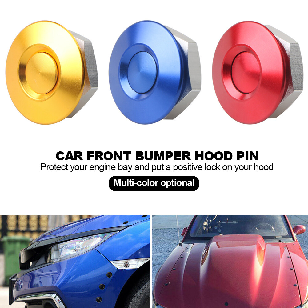 BC Car Front Bumper Hood Pin Push Button Billet Quick Release Racing ...
