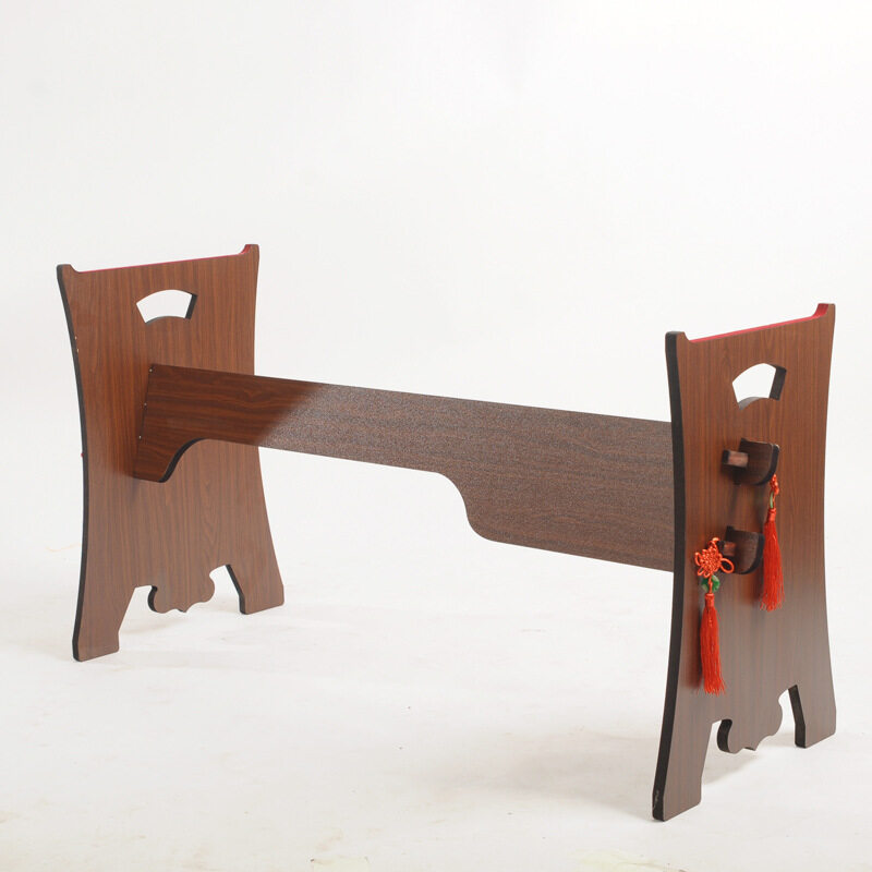 Wooden yellow wind portable guzheng rack custom lettering H-shaped ...