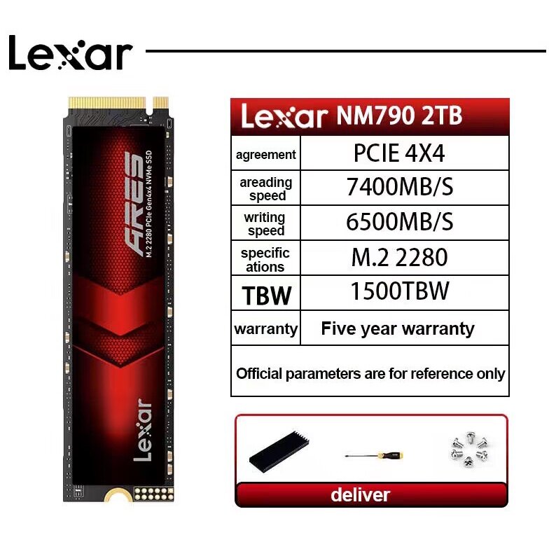 Lexar ARES SSD M.2 2280 PCIe Gen 4.0x4 NVMe Solid State Drive 512GB 1TB ...