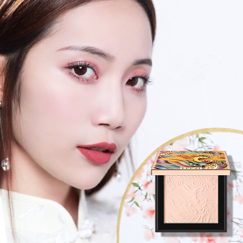 Leezi ที่มีสีสันฟีนิกซ์ศิลปะแต่งหน้าผงชุ่มชื้นคอนซีลเลอร์รูขุมขนที่มอง ...