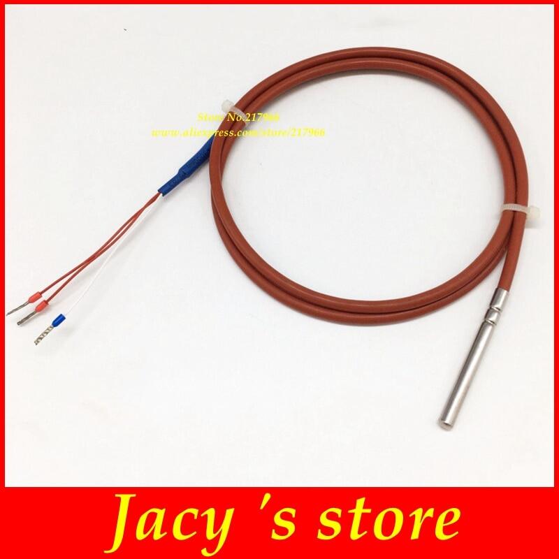 Pt100 Platinum Thermal Resistance Silicone Wire Cable Pt100 Temperature Sensor Three Wire