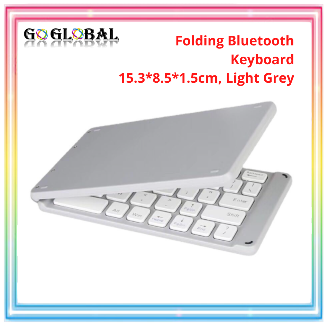 Wireless Bluetooth Mini Keyboard Foldable Light Slim Silent Keypad for ...