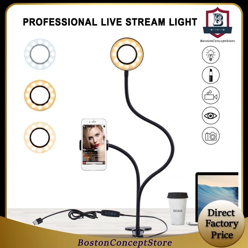 Professional Live Stream Light / Lampu Untuk Buat Live Online Ring ...