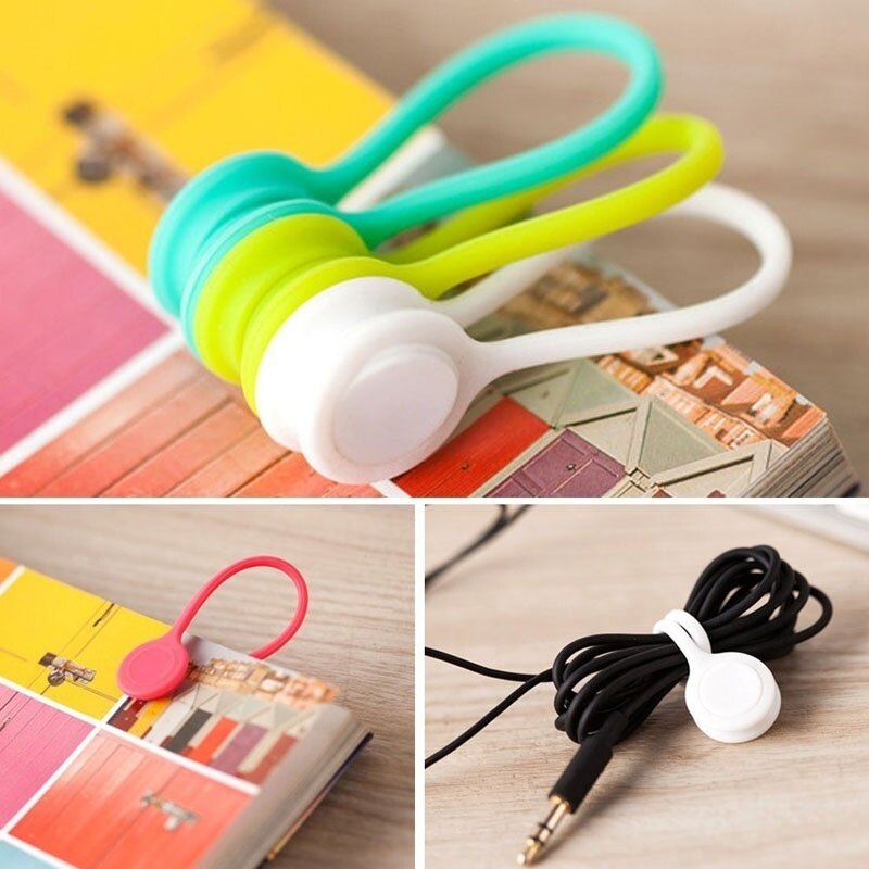 3Pcs Cute Multi function Magnet Earphone Cord Winder Cable Winder ...