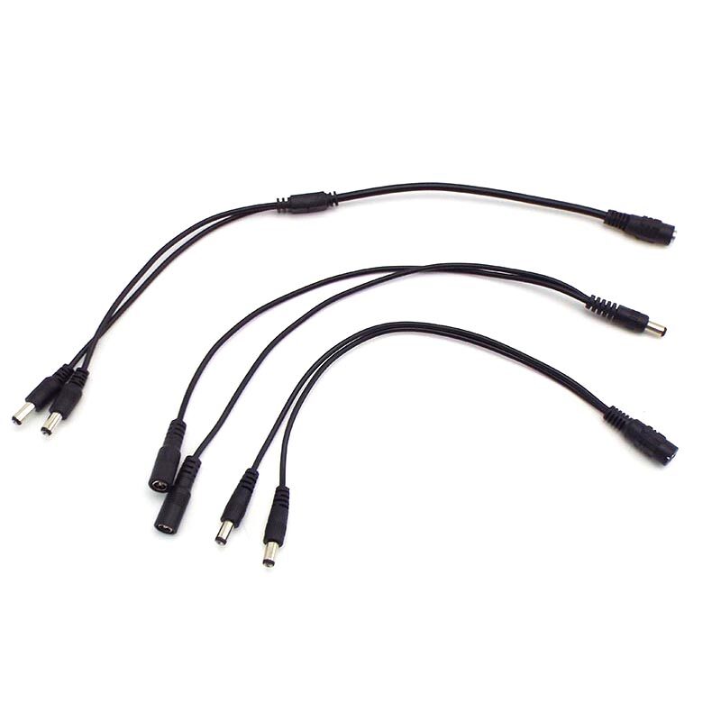 1ถึง2 Way DC Power Supply Cable 5.5X2.1Mm Male To Female Jack Plug ...