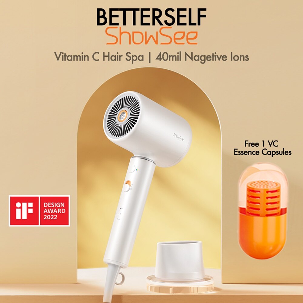 Xiaomi ShowSee Vitamin C Hair Dryer VC200 (Hair Diffuser Hair Mask ...