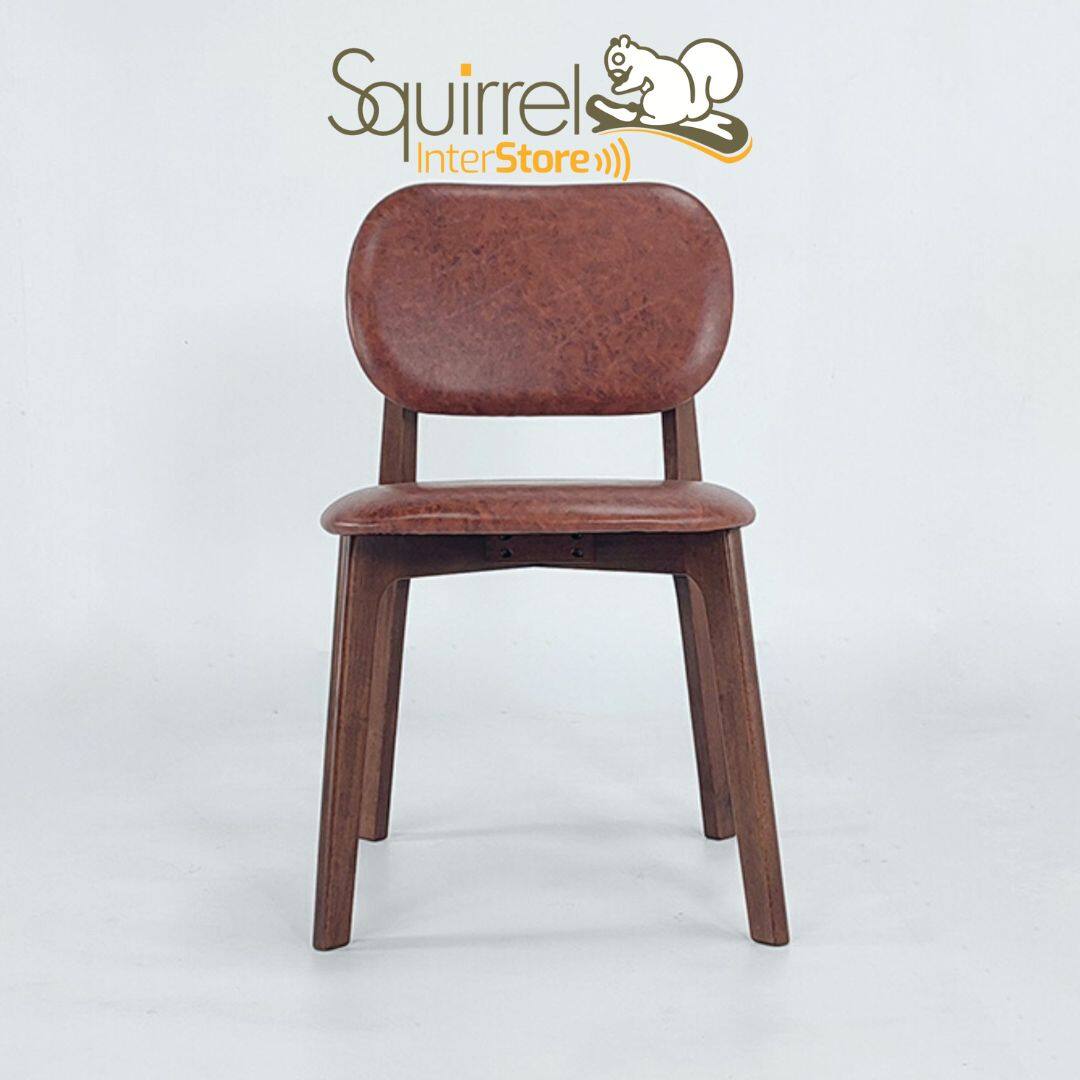 Scandinavian Designer Wooden Chair- Belinda/ Solid Rubber wood / fabric ...