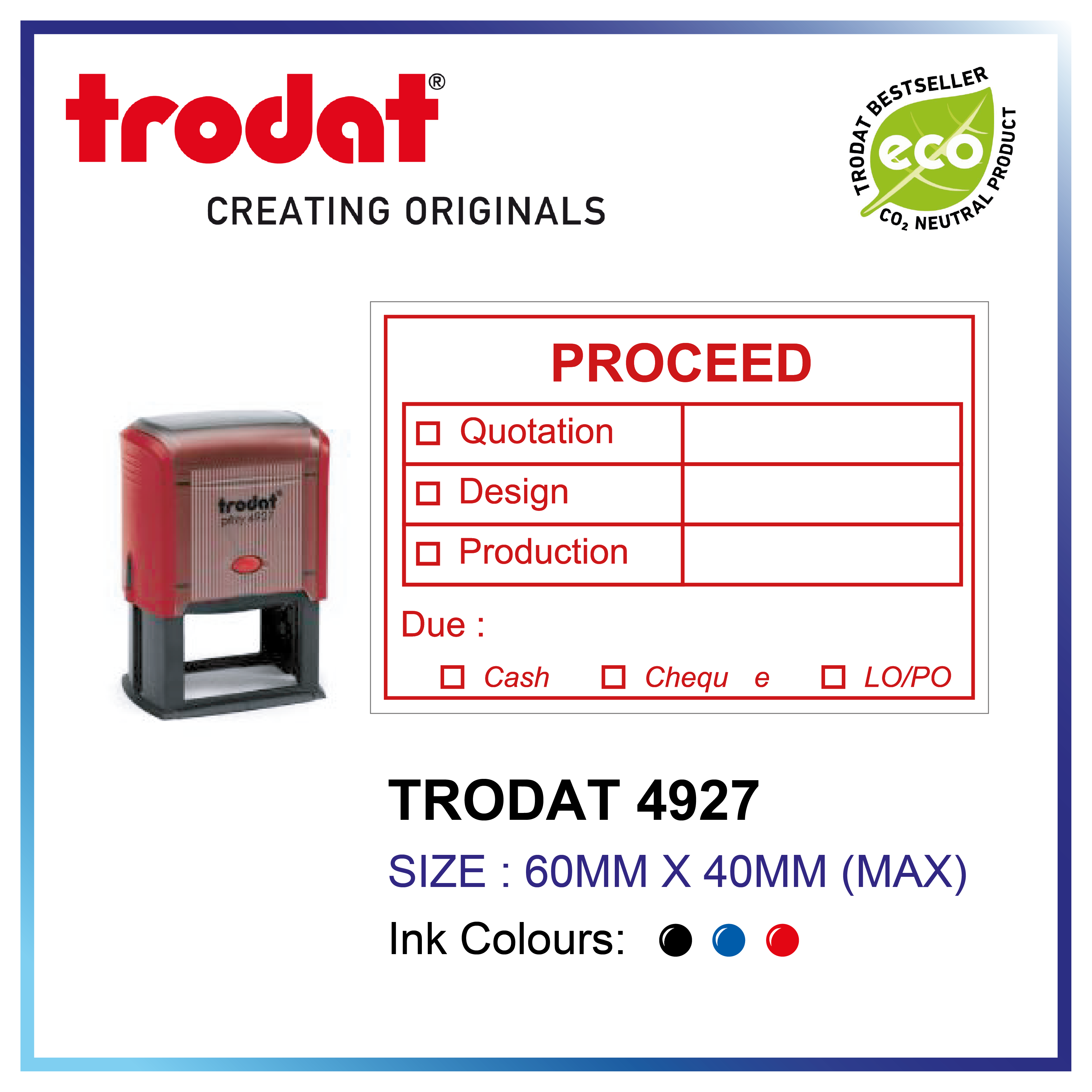 TRODAT 4927 RECTANGULAR SIZE (60MM X 40MM) | BIG SIZE STAMP CHOP ...