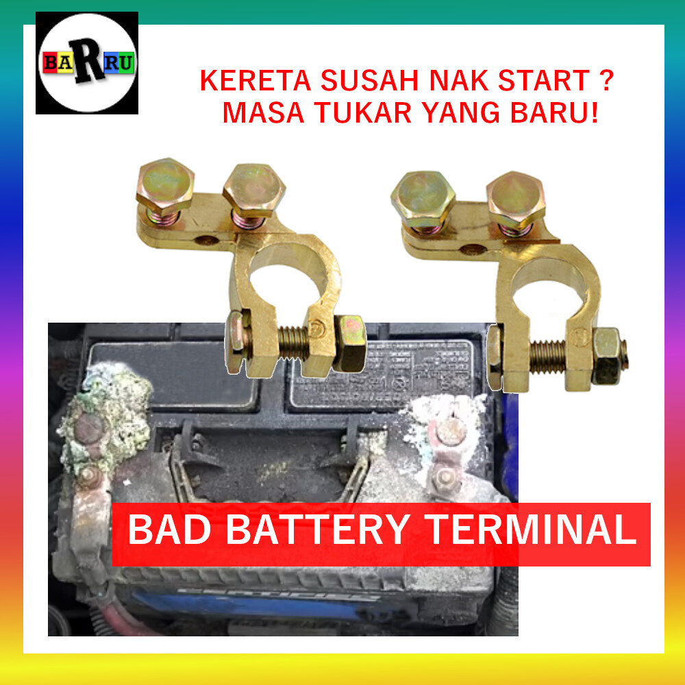 2pcs Battery Terminal Clamp For Backhoe, Excavator, Truck, Marine, Cars ...