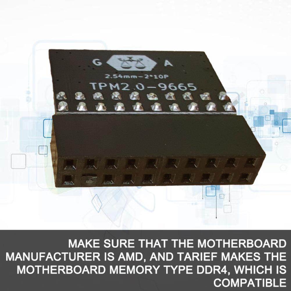 TPM 2.0 LPC โมดูลความปลอดภัย Remote Card TPM2.0โมดูล20Pin รองรับหลาย ...