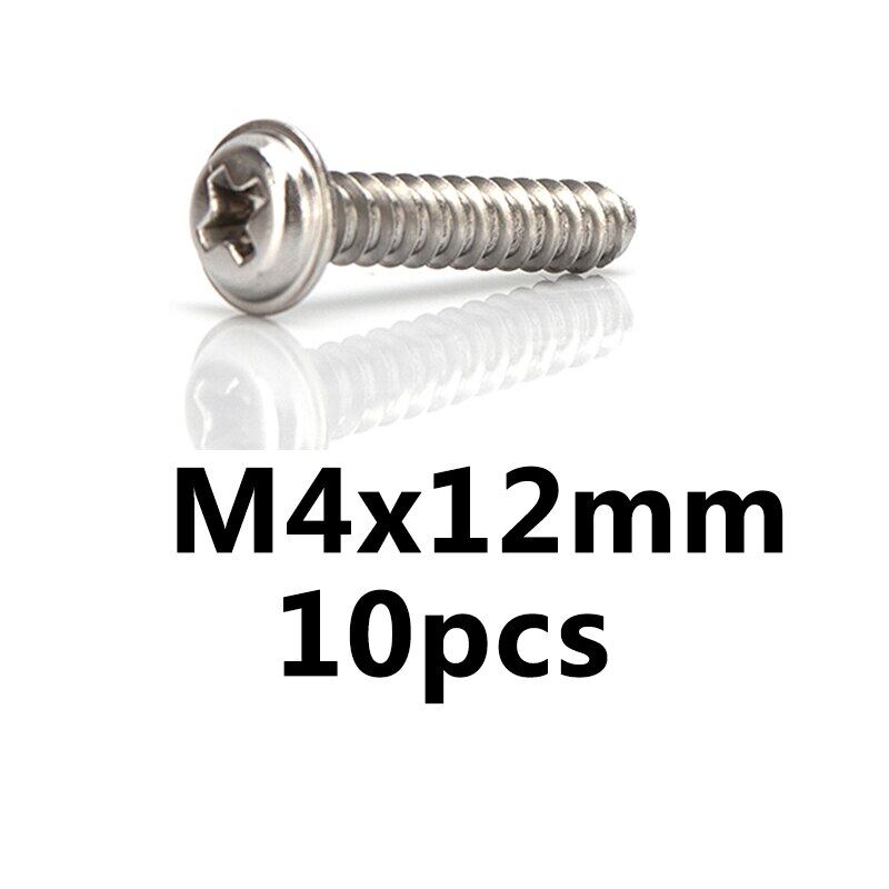 Ready Stock M2 M2.2 M2.6 M3 M4 304 Stainless Steel Phillips Round Head Flat Tail Self-Tapping ...
