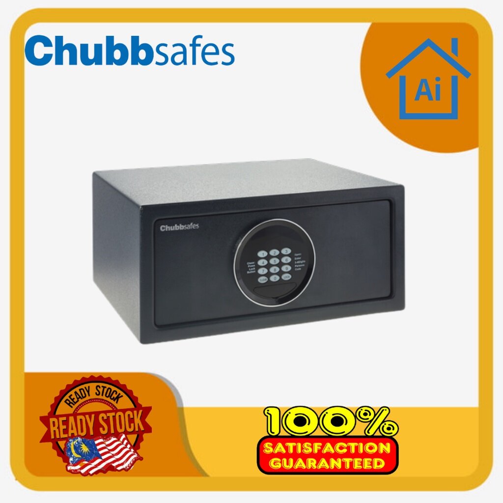 CHUBB Air Hotel Safe Secured by Lock c/w Overriding Key | Lazada