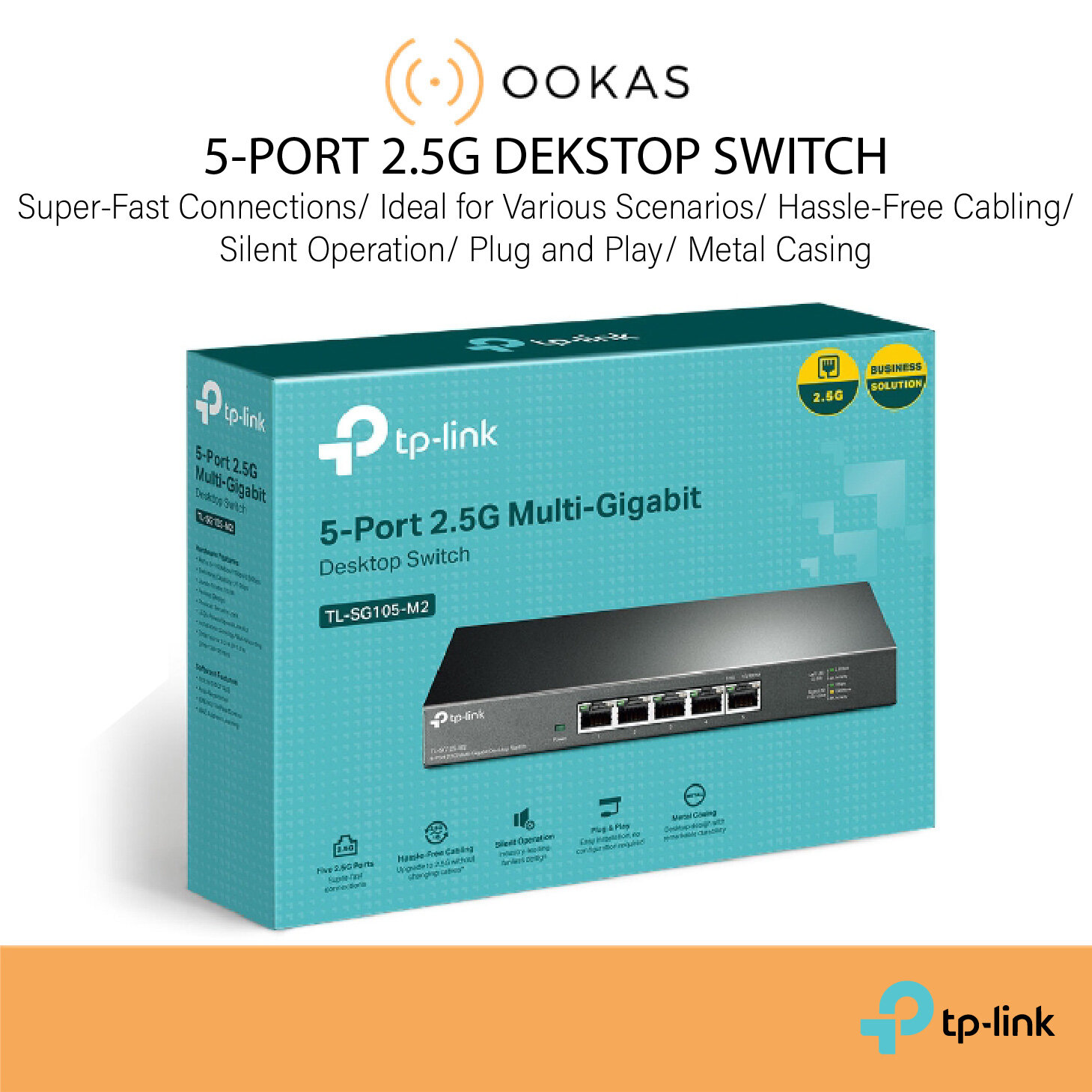 TP-LINK 5-Port & 8-Port 2.5G Desktop Plug and Play Network Switch SG105 ...
