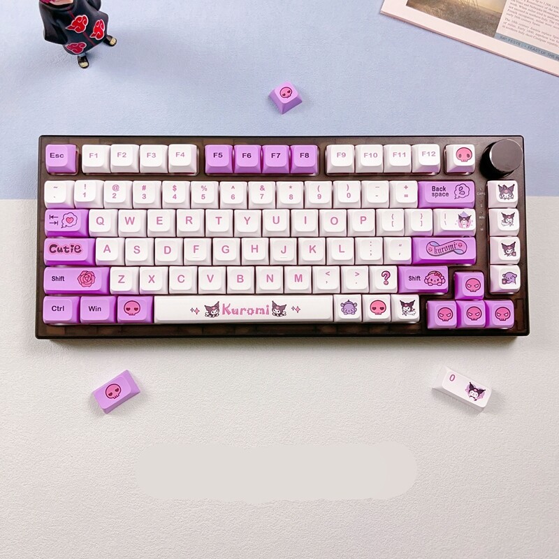 Kuromi theme Keycap 126 Keys XDA Profile PBT Five-Sided Sublimation ...