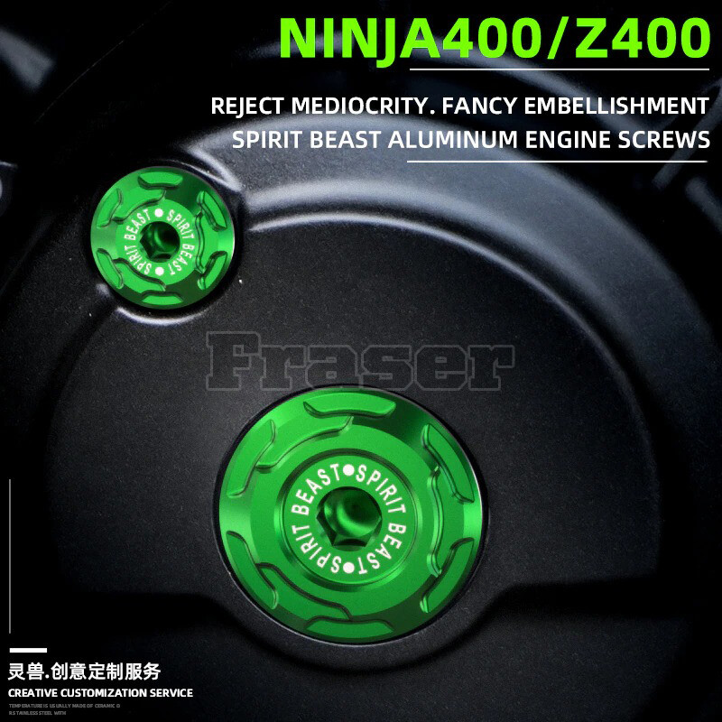 Spirit Beast Kawasaki Ninja 400 z400 motorcycle engine screw cover hole ...