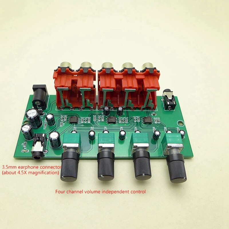 Multi-Source RCA Mixer Stereo Audio Reverberator 4 Input 2 Output Audio Switch Switcher Driver ...