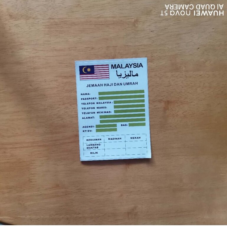 KL Stock Sticker Beg Besar Bagasi Haji Umrah Saiz A4/A5/A6 | Lazada