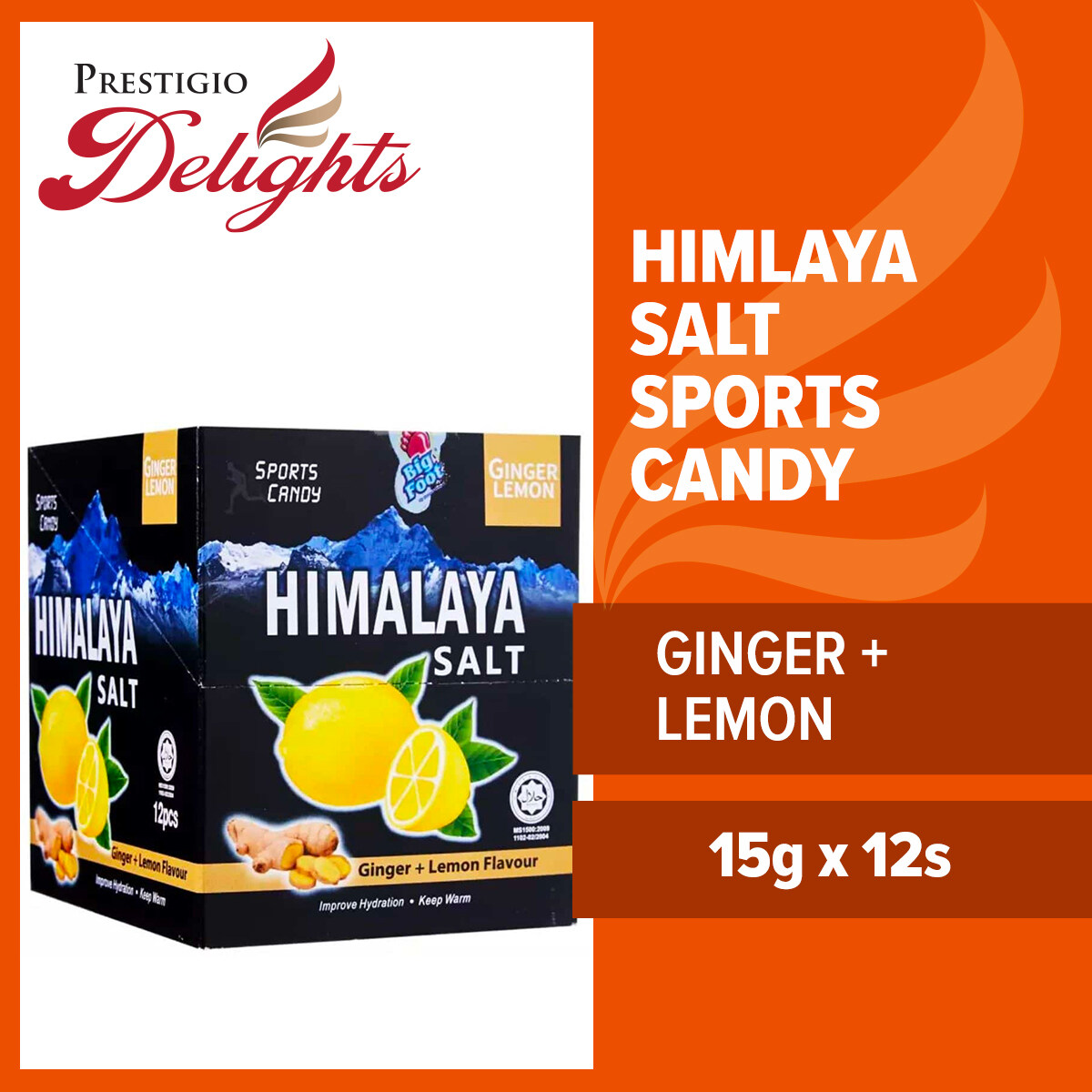 Himalaya Salt Sports Candy Ginger + Lemon 15g x 12's | Lazada