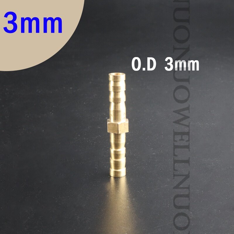 1pcs 3~25mm Brass Straight Barbed Connectors Equal Diameter Barb Copper ...
