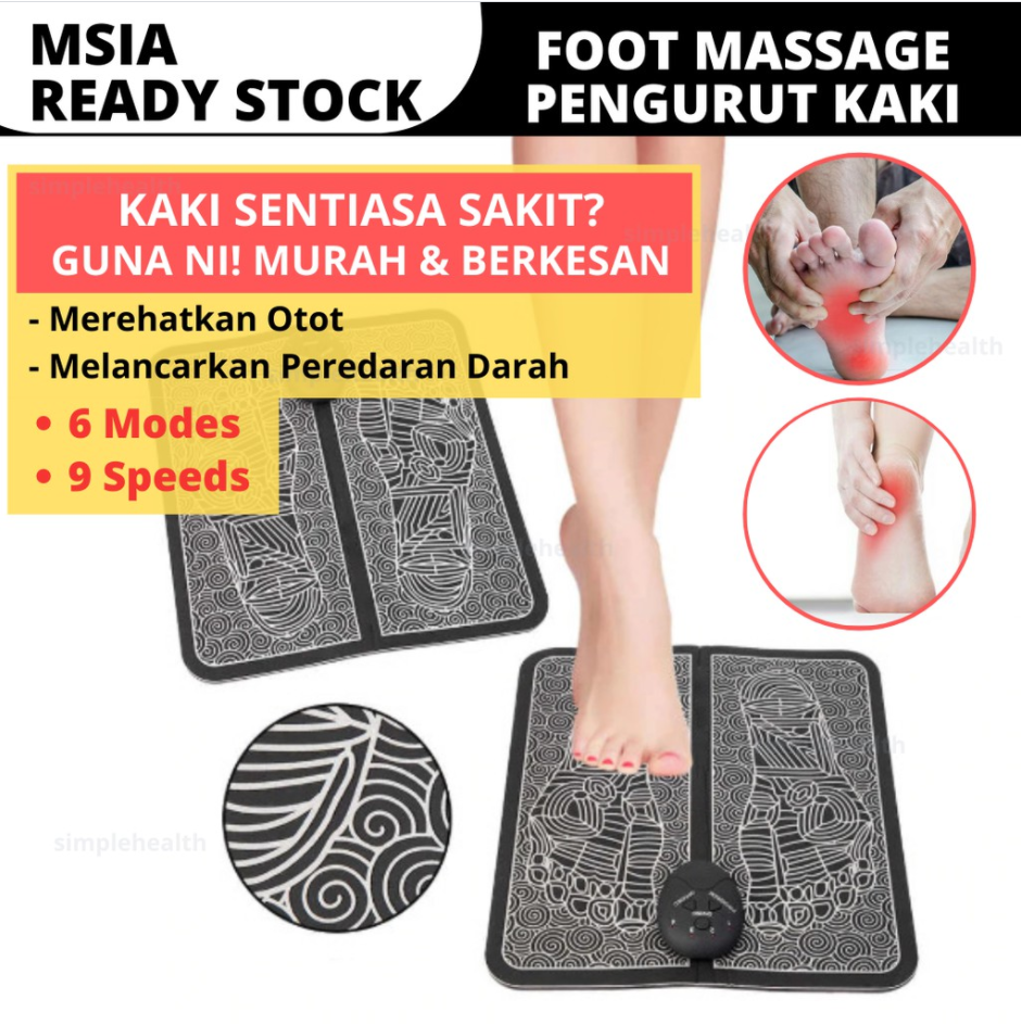 Msia Ready Stock Pengurut Kaki Foot Massage Pad Feet Simulator Patch 4658