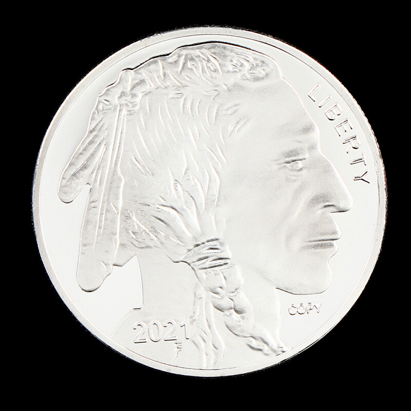 HONG Indian/Buffalo Coin United States Liberty American Bison Badge ...