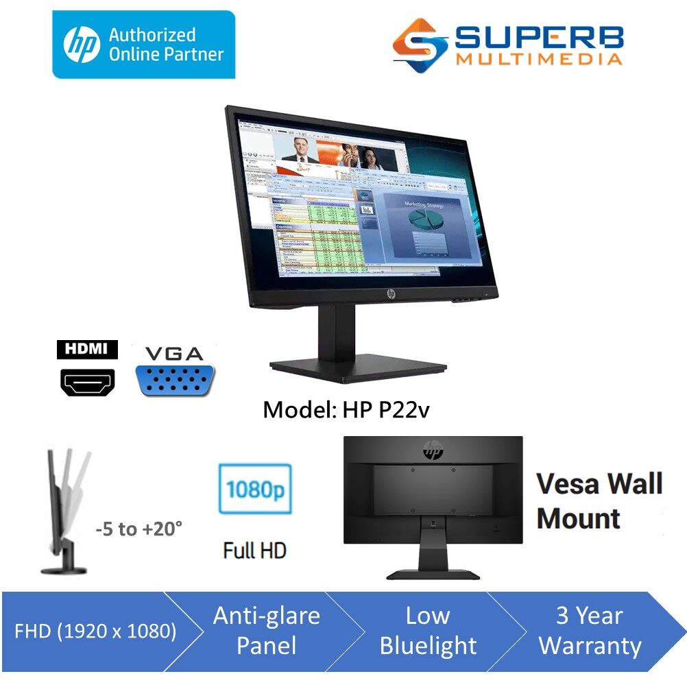 HP P22va G4 21.5-inch FHD Monitor 453D2AA | Lazada