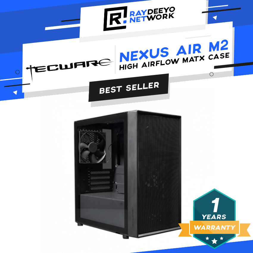 TECWARE NEXUS AIR M2 TG (Black/White) Matx Casing [High Airflow Focused ...
