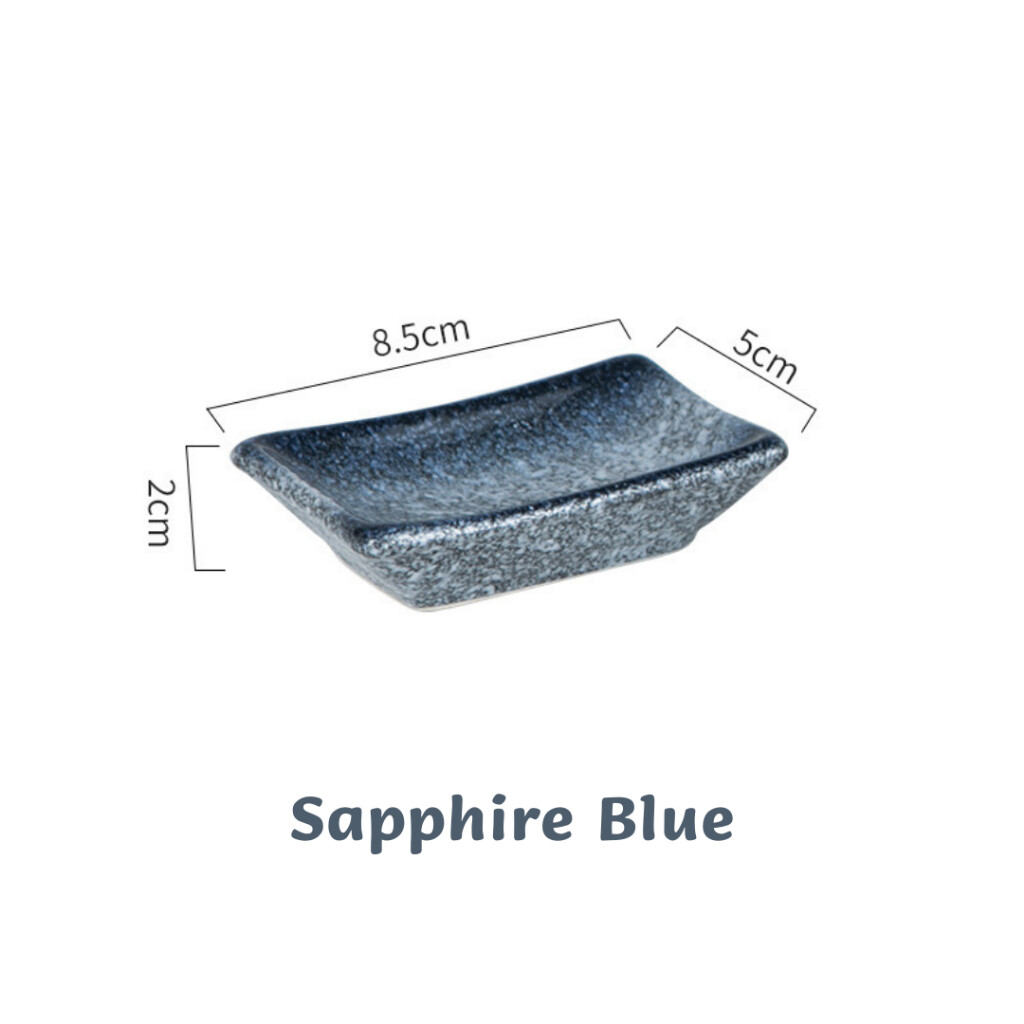 【EasyHome】Japanese Style Seasoning Plate Rectangle Plate Ceramic Sause ...