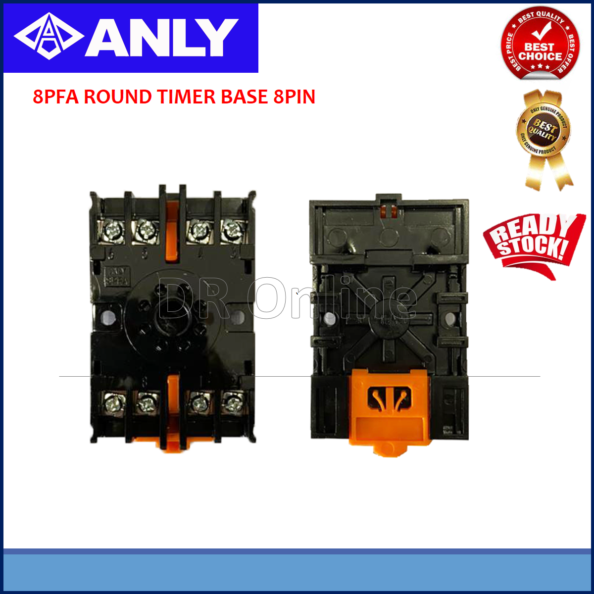 ANLY 8PFA RELAY BASE 8PIN ~ ROUND (A-8PFA) | Lazada