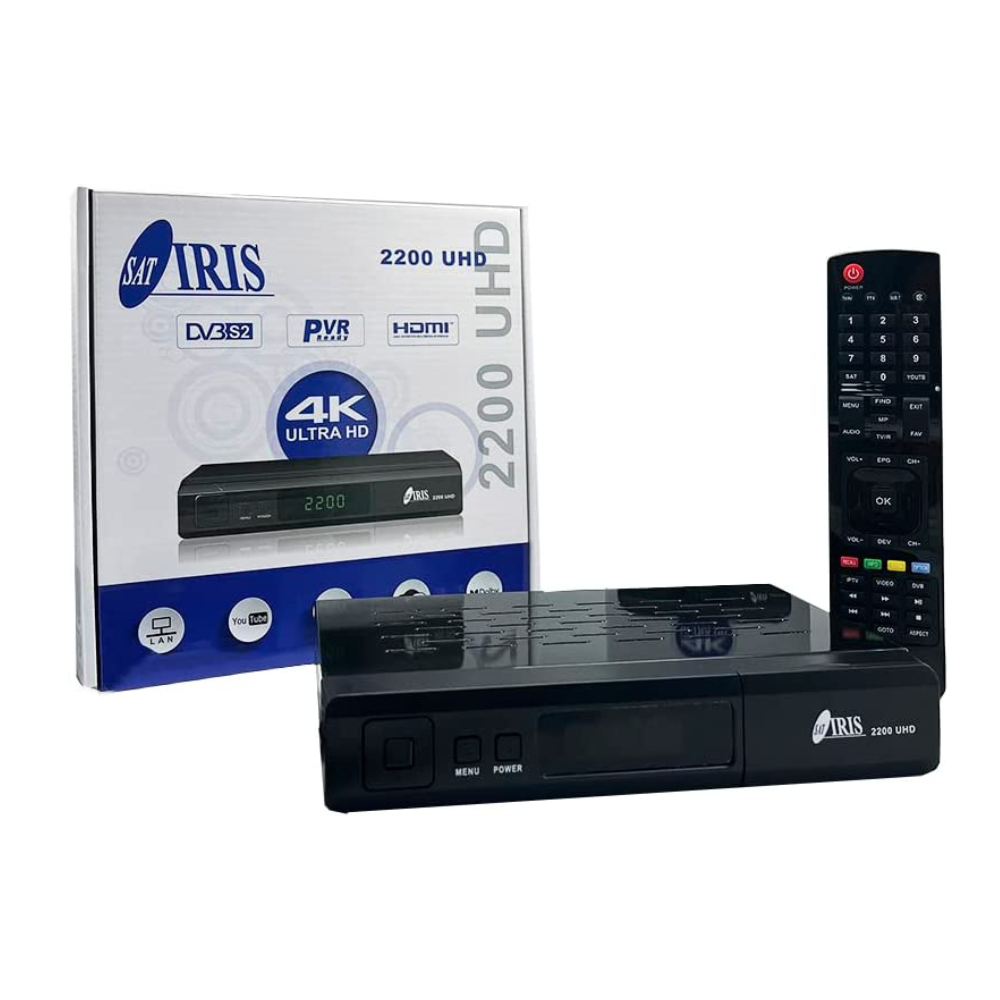 Iris 2200 UHD 4K Receptor Satélite Decodificador con Wifi, estable ...