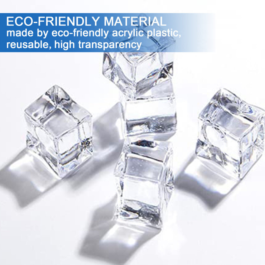 50 pieces of 20mm transparent fake ice cube acrylic decoration ice cube ...