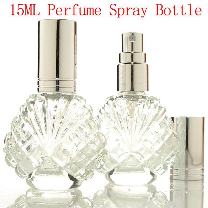 XU 15ML Reusable Empty Glass Perfume Spray Bottle Holder Refillable ...