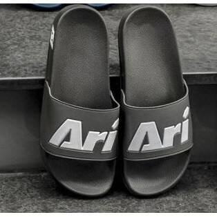 ARI SLIDE SANDALS - BLACK/WHITE รองเท้าแตะของแท้จากอาริ สีดำ | Lazada.co.th