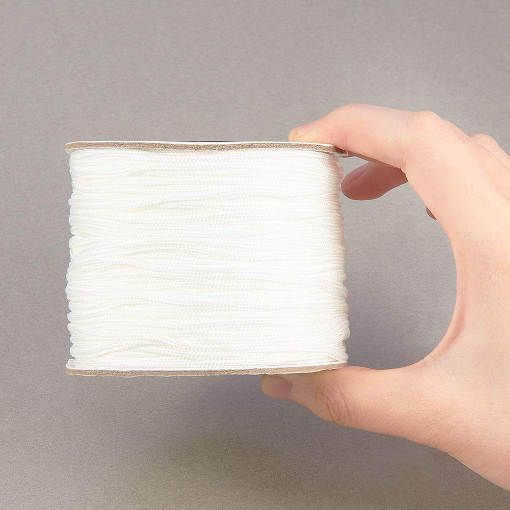 2 Rolls 1.8mm White Nylon Braided Lift Shade Cord for Blind Shade Mini ...