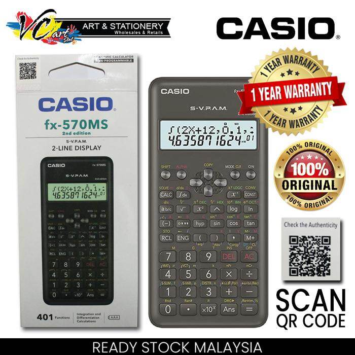 Casio Scientific Calculator fx-570EX CLASSWIZ Saintifik Kalkulator ...