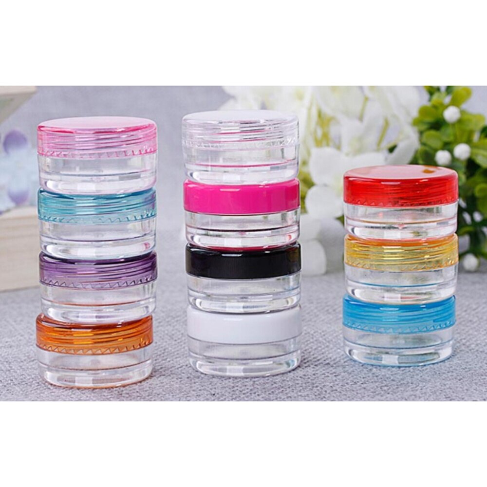 10Pcs 5ml Cosmetic Empty Jar Pot Eyeshadow Makeup Face Cream Container ...