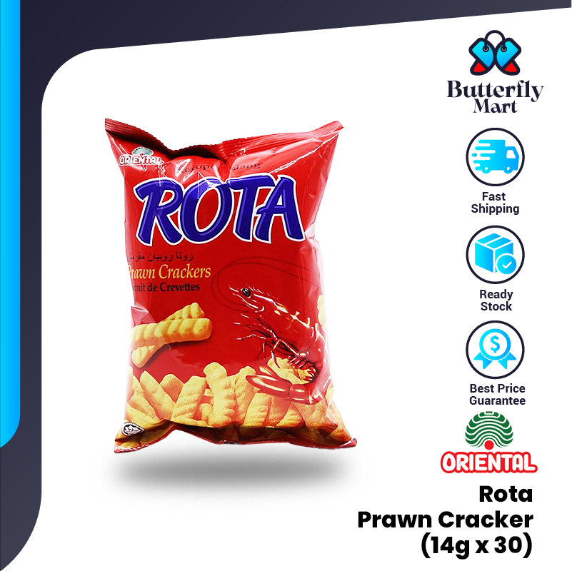 ROTA PRAWN CRACKER 14Gx30 R30 Keropok Udang Childhood Snack Makanan ...