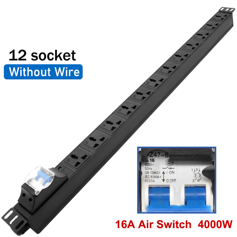 Without Wire Pdu Power Distribution Unit 2 24 Ac Universal Socket 16a 4000w Air Switch Big Power