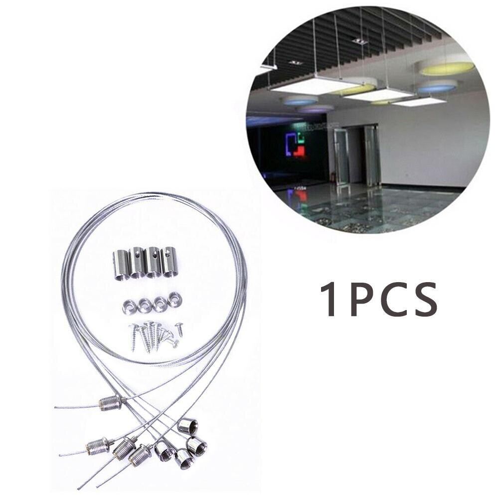 1เมตรสายเหล็กและสกรูระงับการติดตั้งลวดชุดเชือกโคมไฟ Led สำหรับเพดานลวด ...