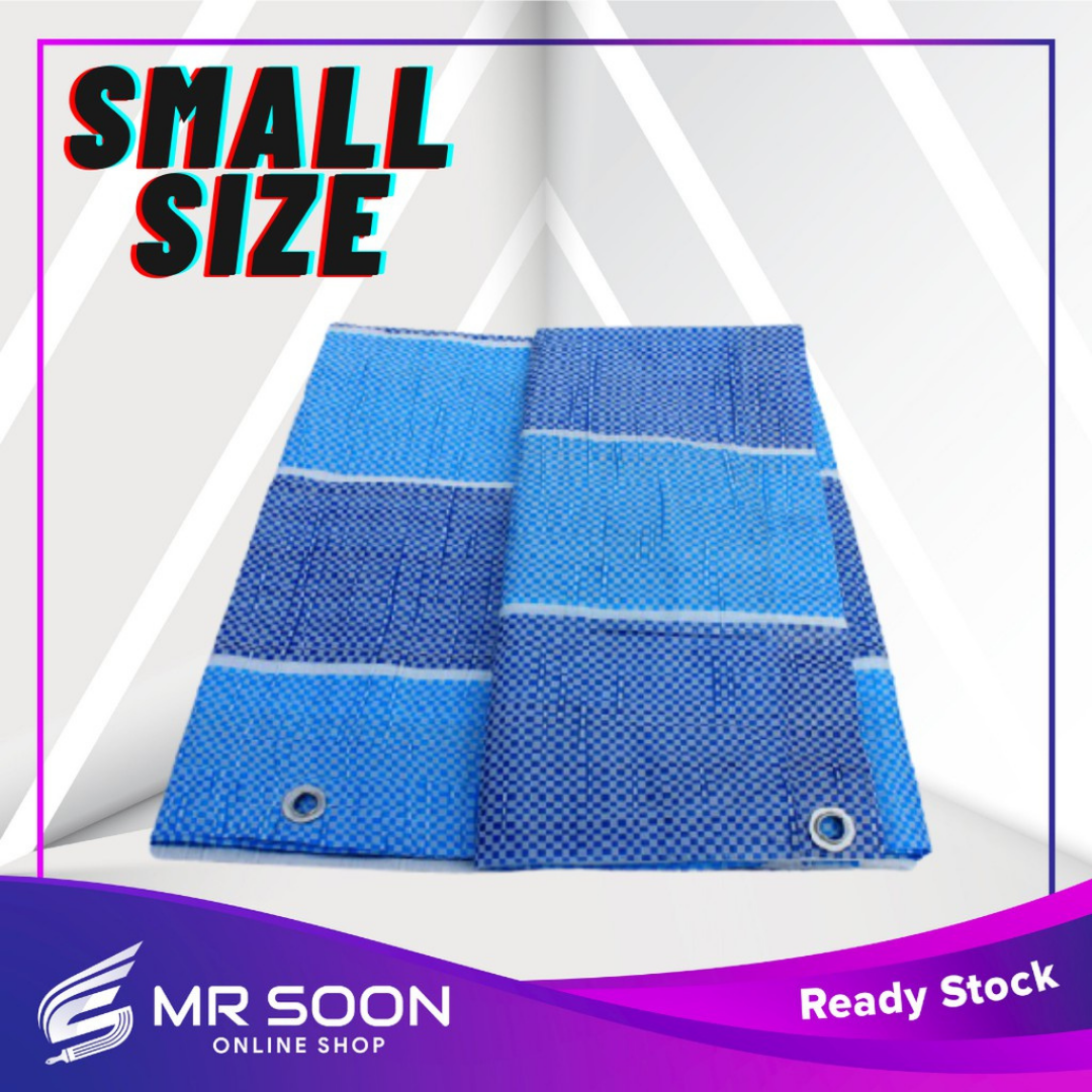 PE Canopy Canvas /Blue White Canvas Small Size /Biru Putih Kanvas/帆布 ...