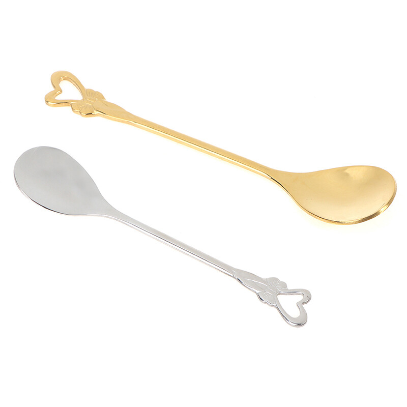 CK Love Shape Handle Stainless Steel Coffee Mini Ice Cream Dessert ...