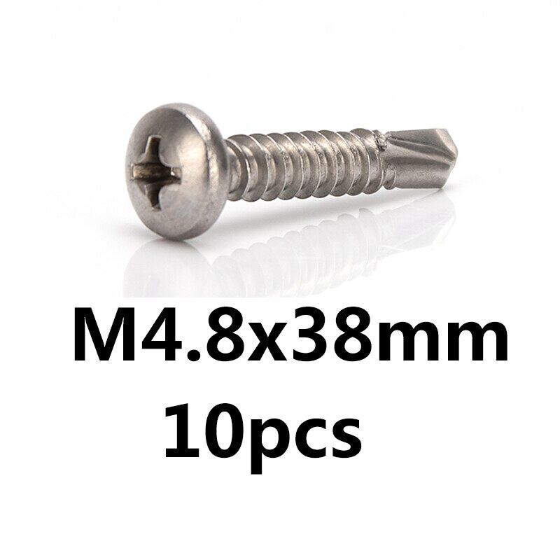M3.9 M4.2 M4.8 M5.5 Cross Recessed Tapping Bolts 304 Stainless Steel Phillips Pan Round Head ...